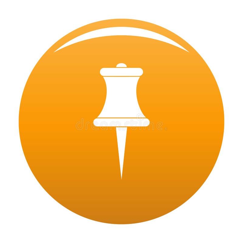 Sharp Pin Icon Vector Orange Stock Vector - Illustration of message ...