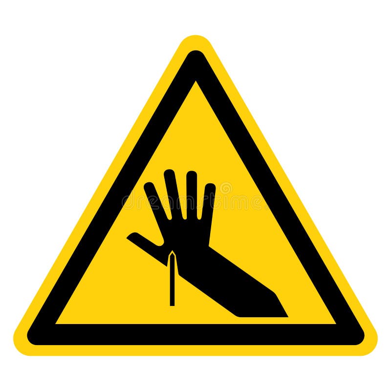 Warning Sharp Edges Watch Your Fingers Symbol Sign,Vector Illustration ...