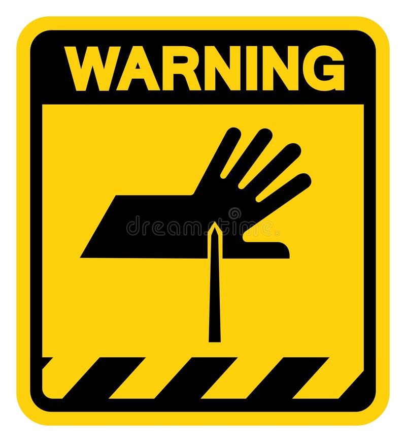 Sharp Points Warning Sign, Vector Illustration, Isolate on White ...