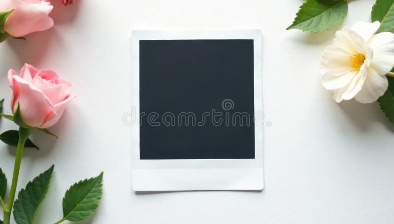 Sharp Polaroid Photo Frame on White Background, Clean, Vintage, Simple ...