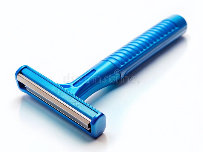 Sharp Premium Blue Razor Blade a Closeup View of Precision and Smooth ...