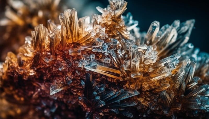 Abstract Ice Crystal Pattern on Transparent Glass Backdrop Generated by ...