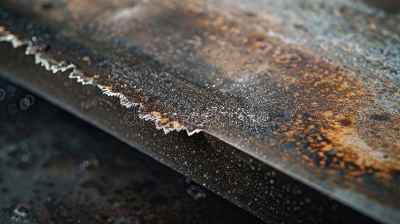 Sharp Raised Edges Along the Seam Indicating a Thicker Weld and a ...