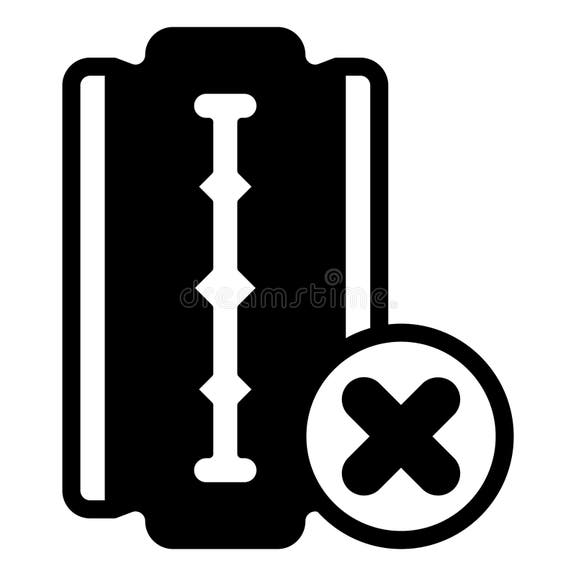 Sharp Razor Blade Ban Solid Icon, Prohibited Items Concept. Vector ...