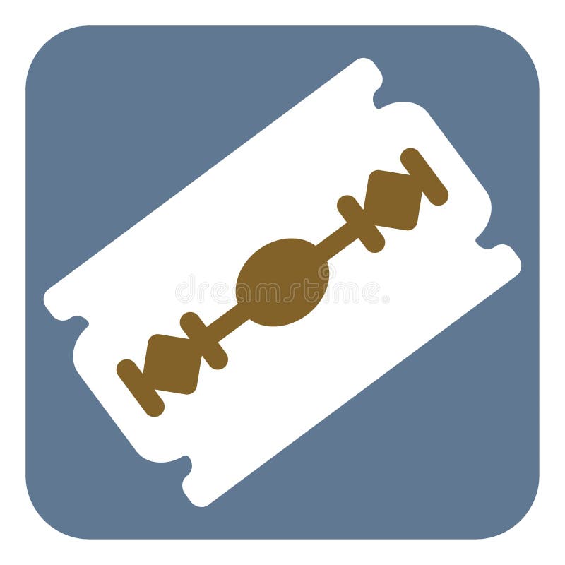 Sharp Razor Blade Icon. Barber Shop and Hairdresser Tools Silhouette ...