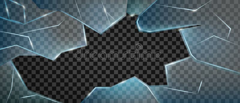 Broken Glass Vector Screen, Crack Windshield Background, Burglary ...