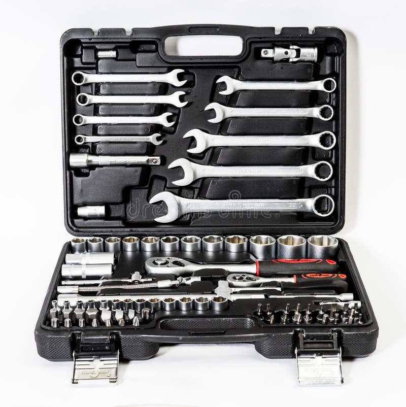 Sharp Realistic Photo of Tool Kit Stock Photo - Image of closeup ...