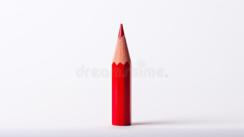 Sharp red pencil star stock illustration. Illustration of reflects ...