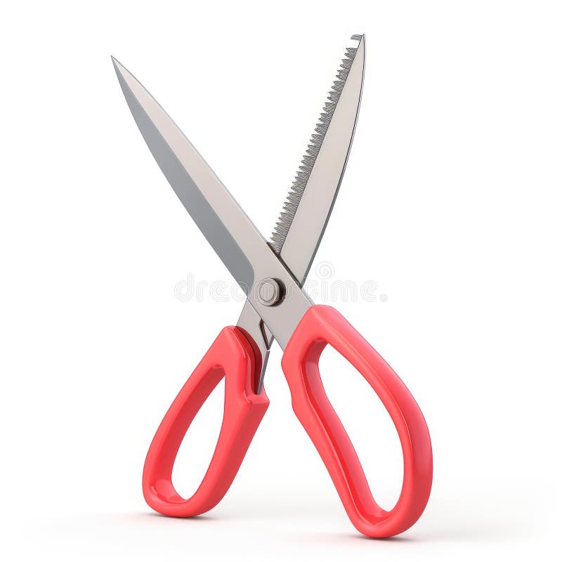 Sharp Red Scissors with Serrated Blade for Cutting Fabric Stock ...