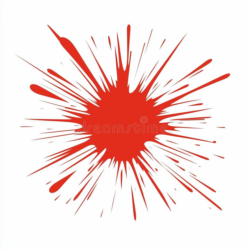 Sharp Red Shape on White Background Symbolizing Burst of Anger in ...