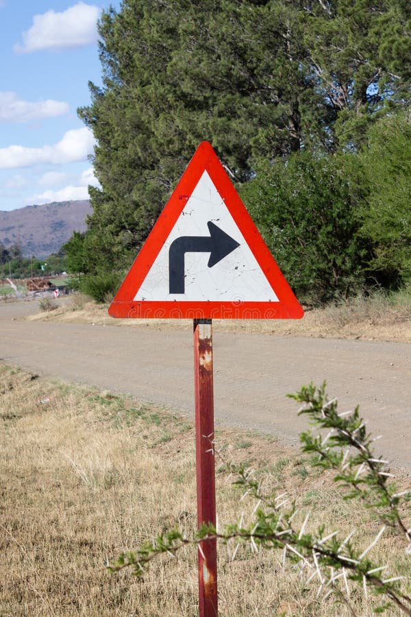 Sharp Right Turn Sign stock image. Image of sharp, driving - 507157