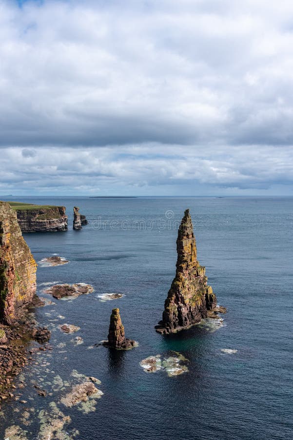 Sharp Rock Formations on the Coast of the Sea on a Gloomy Day Stock ...