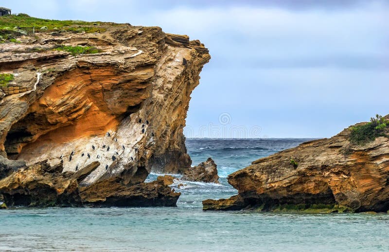 The Sharp Rocks.the Great Pacific Ocean. Stock Photo - Image of sharp ...