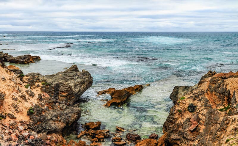 The sharp rocks stock image. Image of sand, turquoise - 92406797