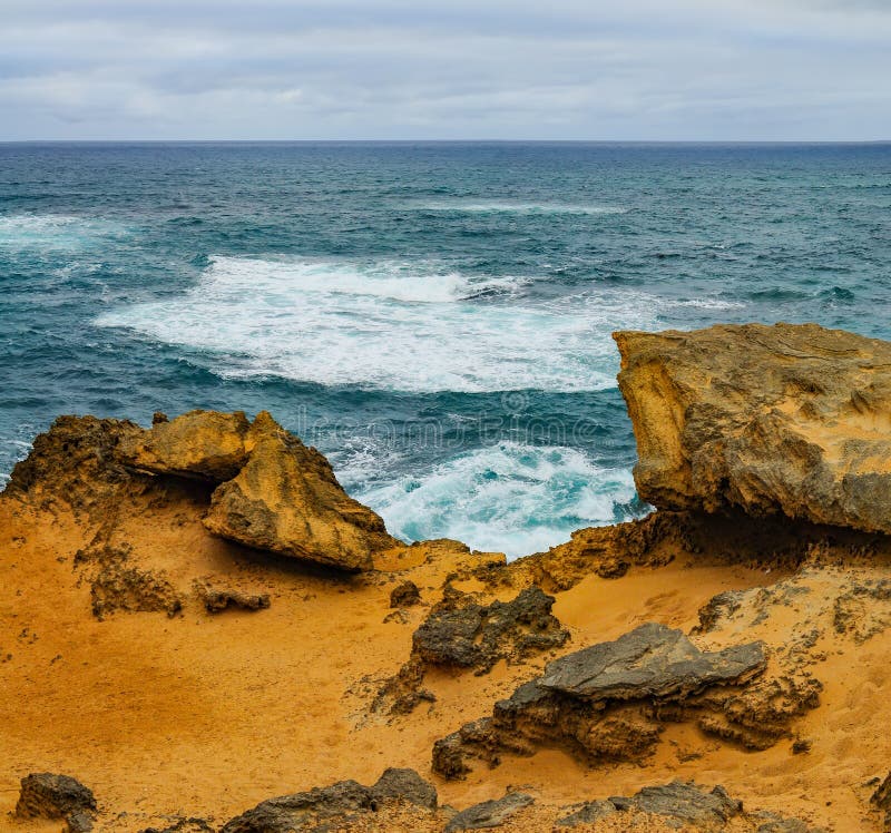 The Sharp Rocks.the Great Pacific Ocean. Stock Photo - Image of sharp ...