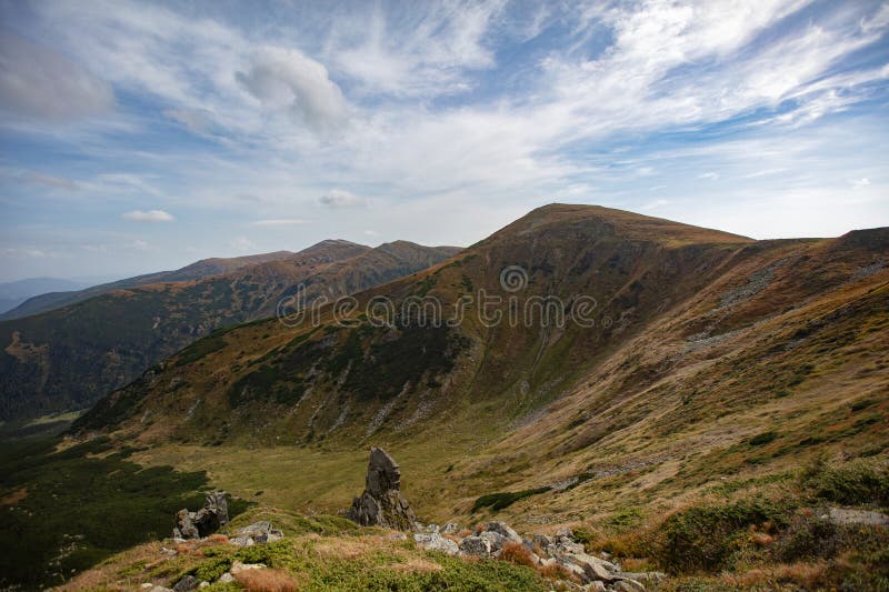 Sharp Rocks of Shpytsi Mountain in Chornohora Mountain Range in ...