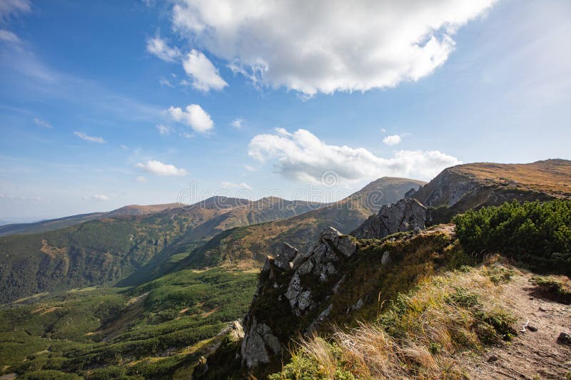 Sharp Rocks of Shpytsi Mountain in Chornohora Mountain Range in ...