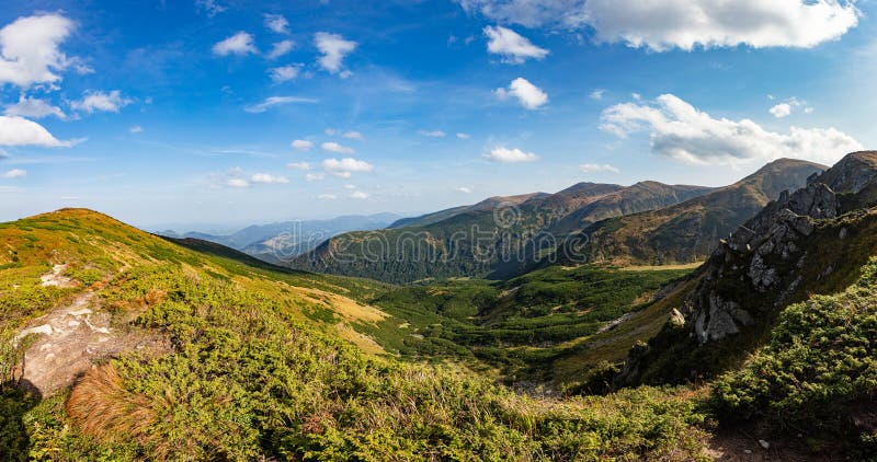 Sharp Rocks of Shpytsi Mountain in Chornohora Mountain Range in ...
