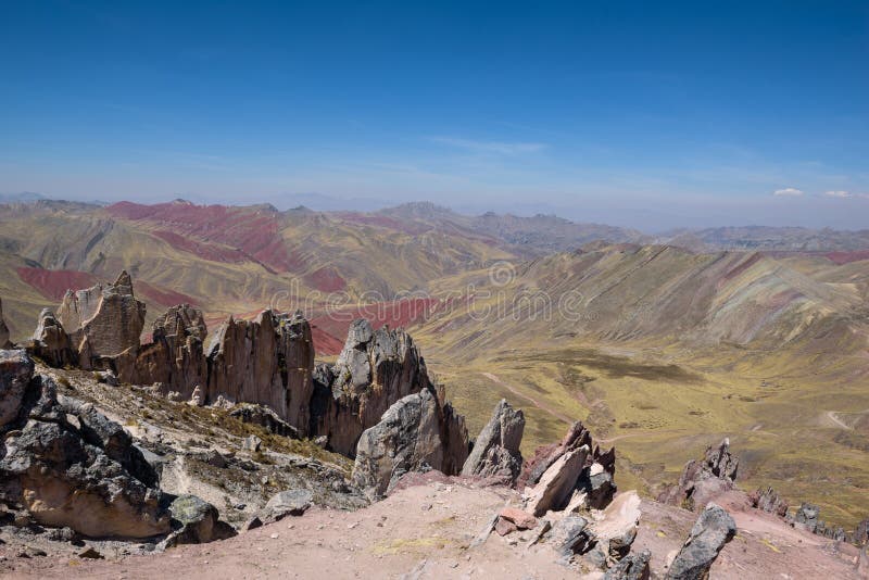 The Sharp Rocks of the Stone Forest on Palccoyo Mountain Near the ...