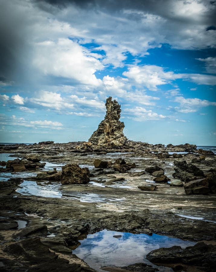 Sharp and Rough Cliff Rocks Emerging from the Water of the Australian ...