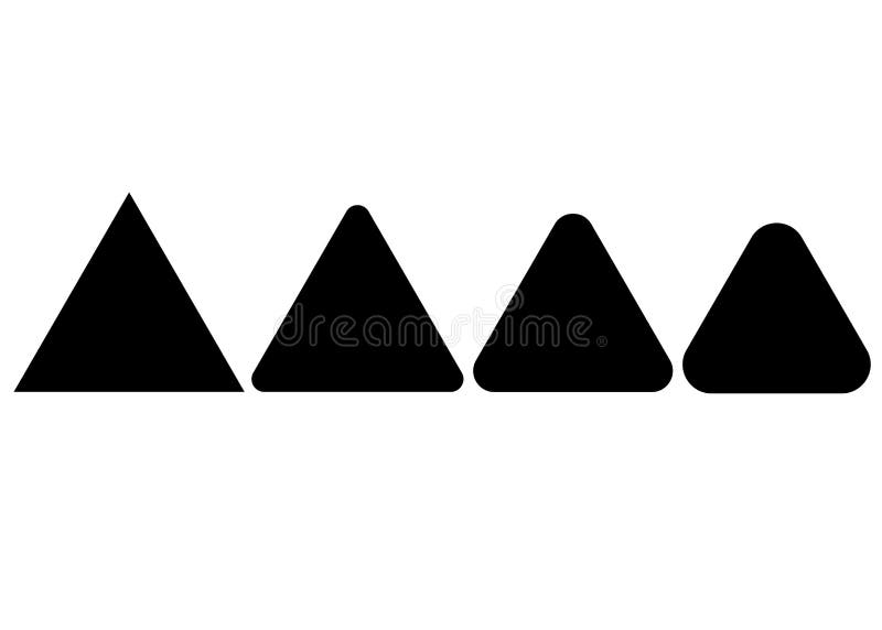 Sharp and Rounded Triangles in the Set Stock Vector - Illustration of ...