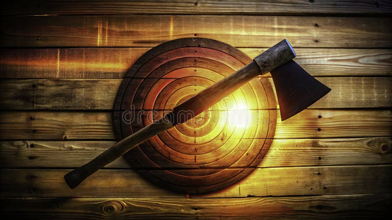 Sharp Rustic Axe Throwing Club Logo Design Minimalist Silhouette for a ...