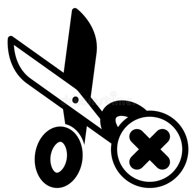Sharp Scissors Ban Solid Icon, Prohibited Items Concept. Vector Graphics Stock Illustration ...