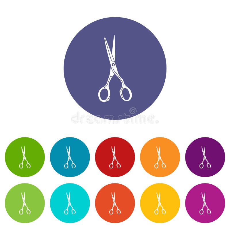 Sharp Scissors Icon, Simple Style Stock Vector - Illustration of hair ...