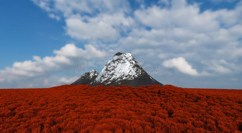 The Sharp-shaped Mountain is Surrounded by a Dense Forest of Lush Trees ...