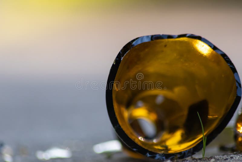 Sharp Shards of a Broken Glass Bottle on the Ground with Sharp Blades ...