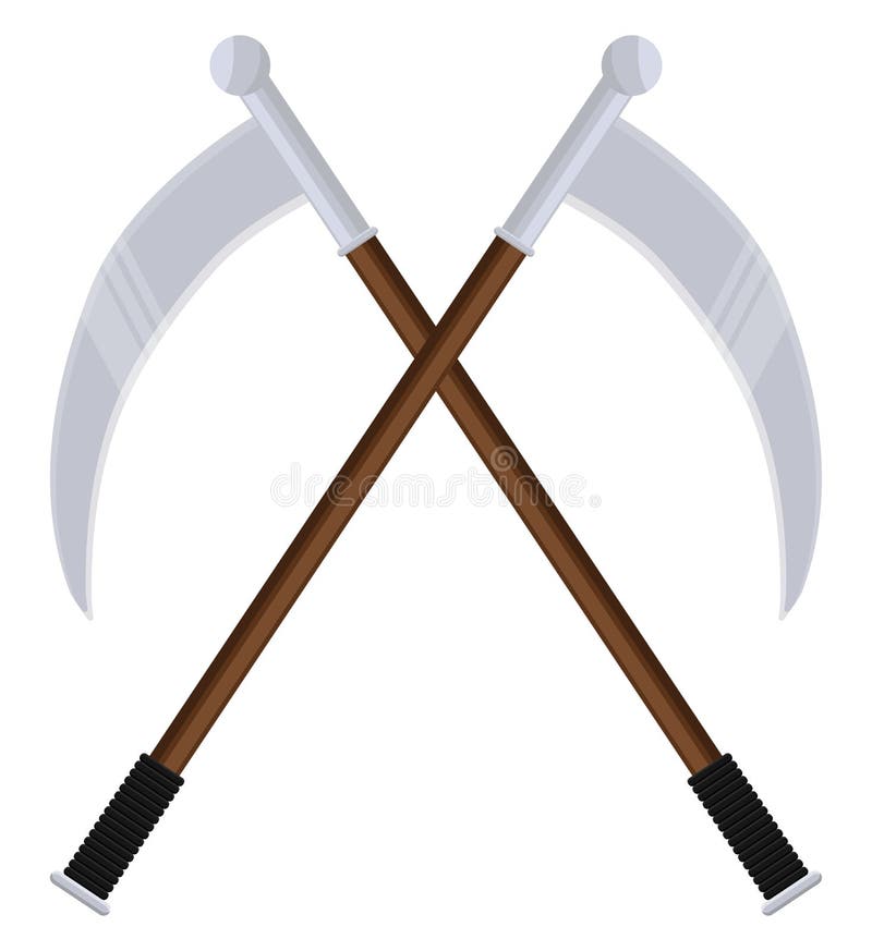Sharp sickles, icon stock vector. Illustration of tool - 261373937