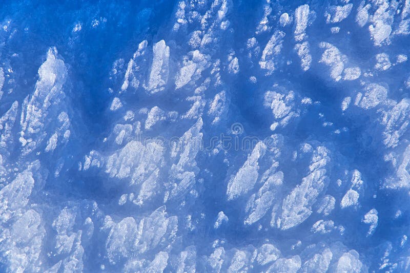 Sharp Snow Crystals Texture Macro. Shadows in Nature Stock Image ...