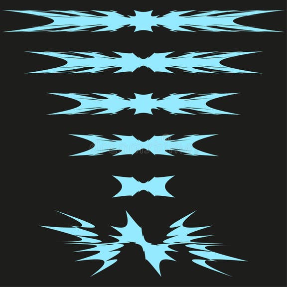 Sharp Spiky Patterns. Abstract Divider Vector. Jagged Element ...