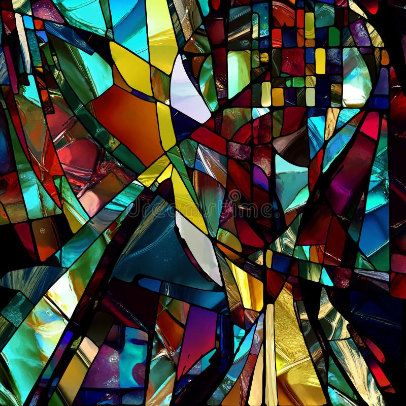 Paths of Bright Glass stock illustration. Illustration of backlit ...