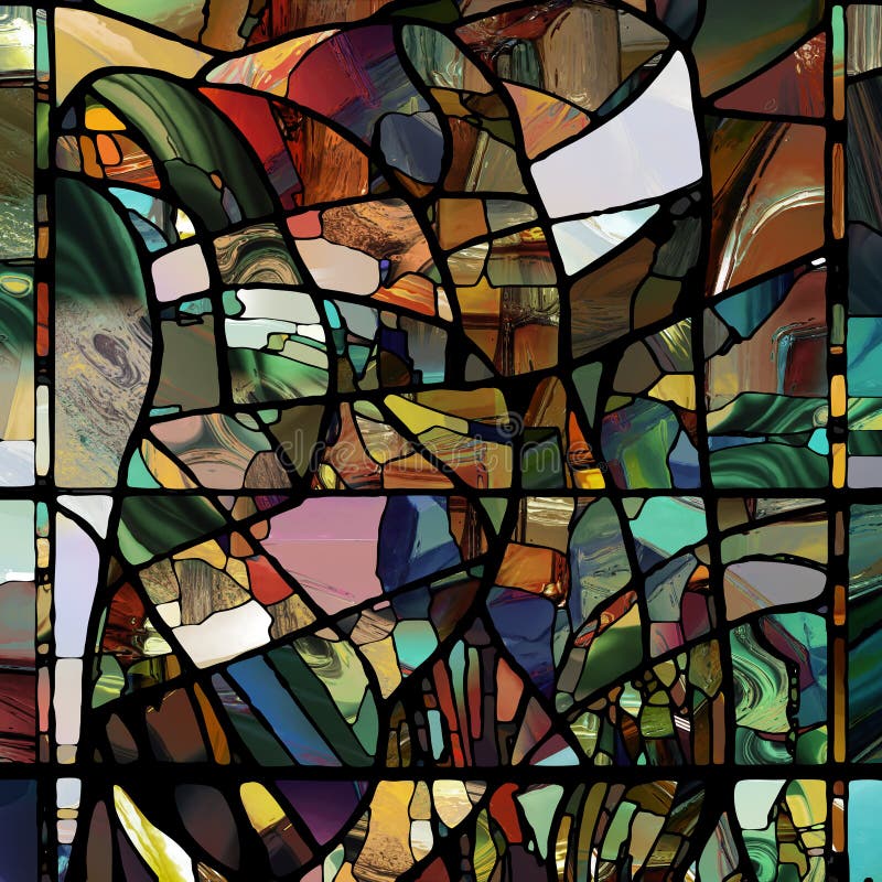 Dance of Colorful Glass stock illustration. Illustration of church ...