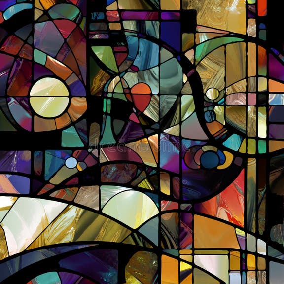 Digital Colorful Glass stock illustration. Illustration of contemporary ...