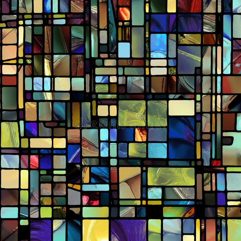 Synergies of Colorful Glass Stock Illustration - Illustration of ...