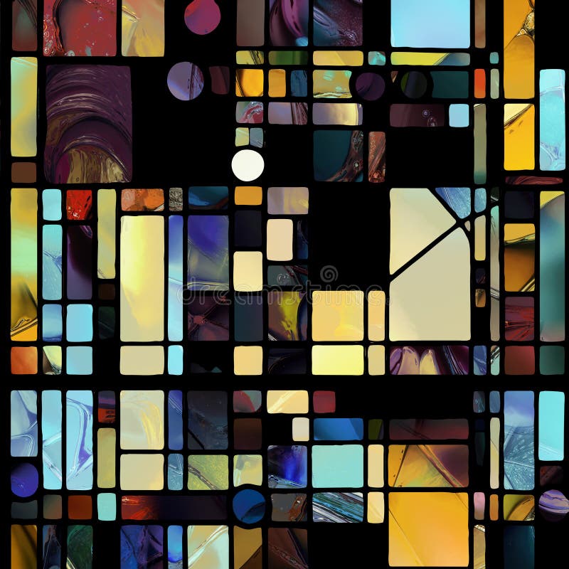 Synergies of Colorful Glass Stock Illustration - Illustration of ...