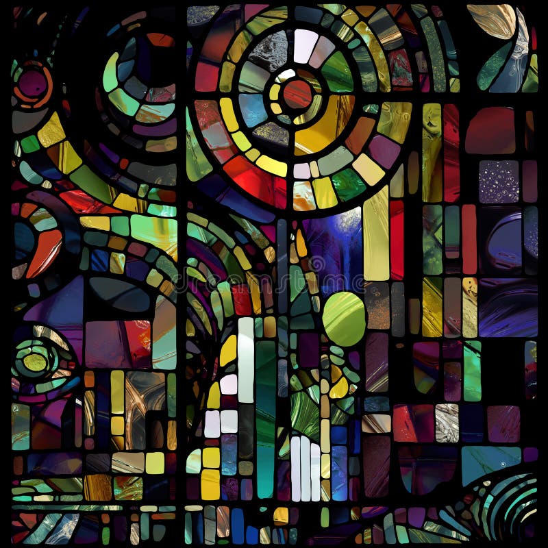 Synergies of Colorful Glass Stock Illustration - Illustration of ...