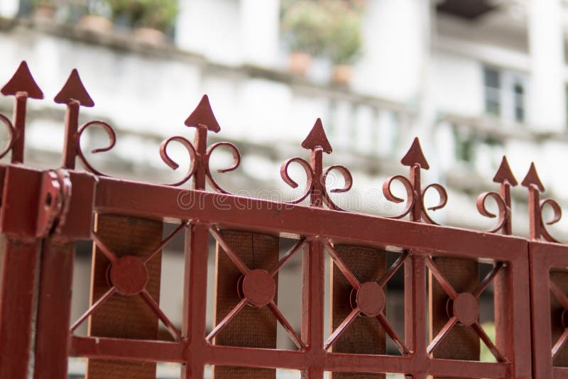 Sharp Steel Bars on House Gate Stock Photo - Image of decor, gate ...