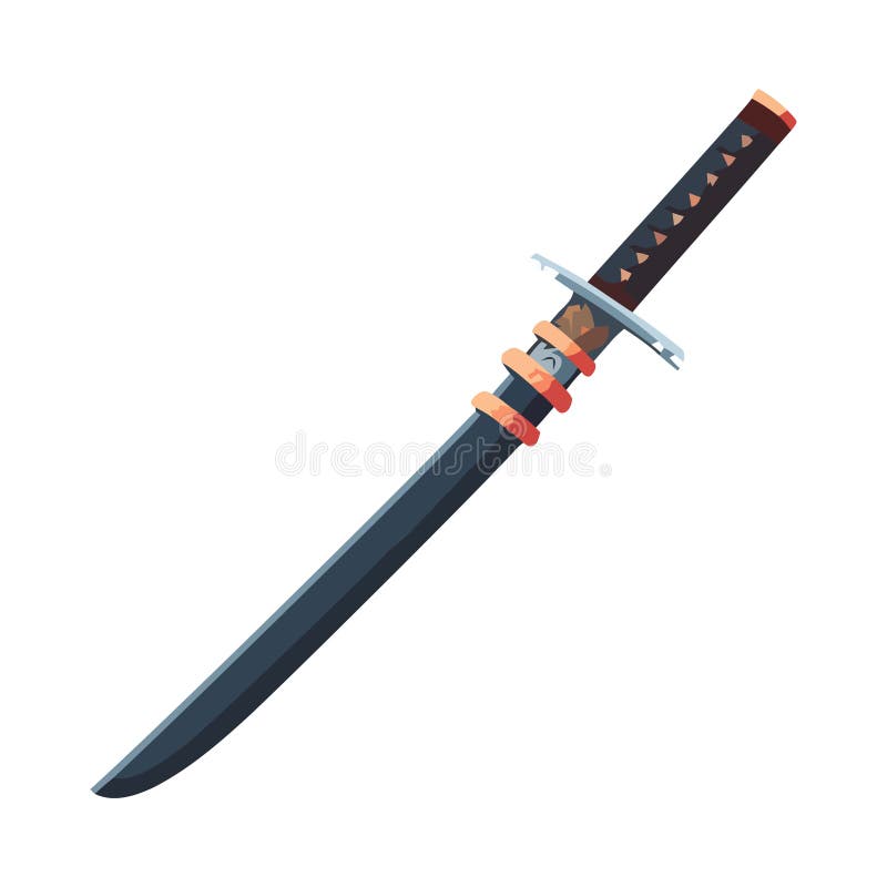 Sharp Steel Blade of Ancient Samurai Sword Stock Vector - Illustration ...