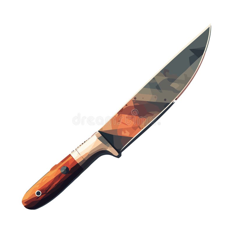 Sharp Steel Blade at the Edge of Danger Stock Vector - Illustration of ...