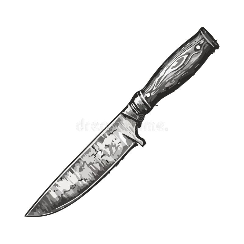 Sharp Steel Blade, Handle of Antique Dagger Stock Vector - Illustration ...