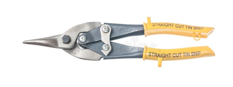 Sharp Steel Cutter Isolated on White Stock Photo - Image of flat ...