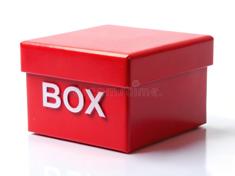 Pristine Red Box on a Bright White Background a Studio Shot for ...