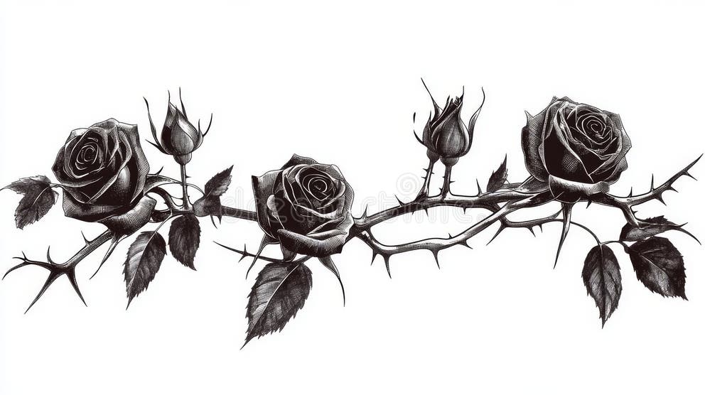 Sharp Thorns and Silver Metal Rose Vines Characterize the Isolated ...