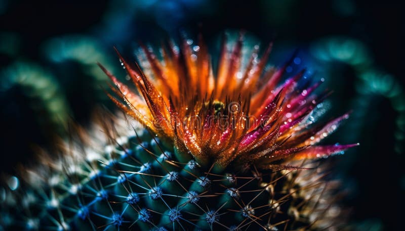 Sharp Thorns on Succulent Plant, Beauty in Nature Generated by AI Stock ...