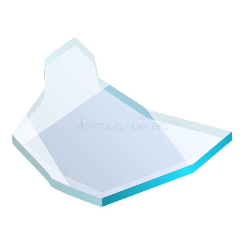 Sharp Transparent Broken Glass Shard Lying on the Ground Stock Vector ...