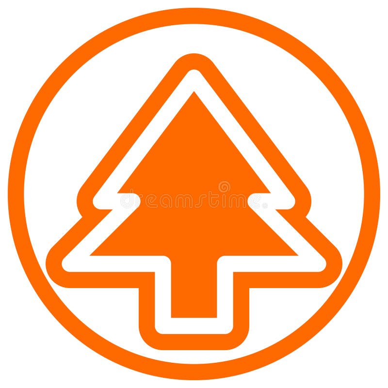 Sharp Tree Icon in Flat Design 03 Stock Vector - Illustration of ...