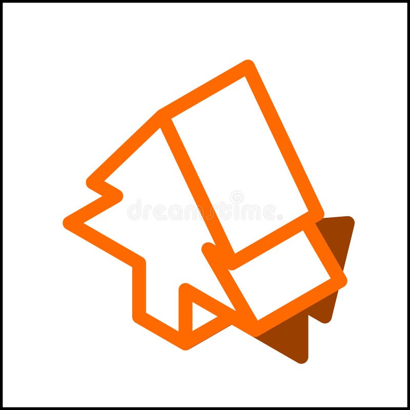 Sharp Tree Icon in Isometric Flat Design 07 Stock Vector - Illustration ...